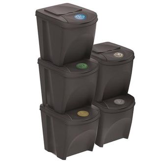 Prosperplast Multicolored, One Size GAME 5 Prosper 125L Recycling-Beh&auml;lter aus Kunststoff SORTIBOX Anthrazit