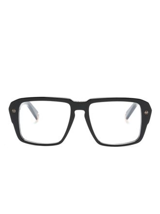 Philipp Plein Eyewear lunettes de vue &agrave; logo imprim&eacute; - Noir