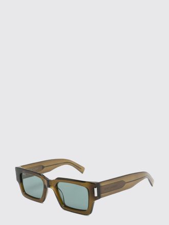 Saint Laurent Rechteckige Acetat-Sonnenbrille mit Schriftzug-Logo