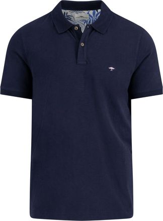 Fynch-Hatton Poloshirt aus Baumwolle mit farbigem Logo Detail Navy/M