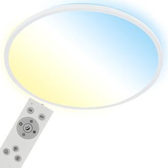 Briloner LED Deckenlampe flach mit Fernbedienung, indirektes Licht, einstellbar von warmweiß bis kaltweiß, Lampe, Deckenleuchte, Wohnzimmerlampe, LED Panel, Kü