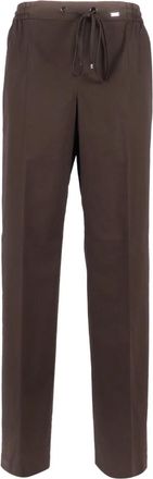 Fay Femme, Pantalons, Brun, Taille: 46 FR Easy Pant Coulisse + Placchetta