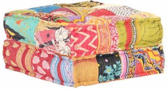 vidaXL Pouf 60x70x36 cm Patchwork Tissu