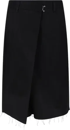 Maison Margiela Femme, Shorts, Noir, Taille: 36 FR Jupe portefeuille asym&eacute;trique