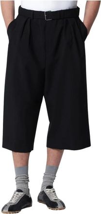 Dries Van Noten Homme, Shorts, Noir, Taille: M Short long taille haute &agrave; jambes larges
