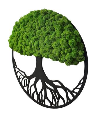 Generic Hello Moss Wanddeko Moosbilder 40cm in Form Eines Baumes - Schön Aussehender Wand Baum - Bringen Sie Leben in Ihre Wohnung - Wandbild aus Natürlichen 