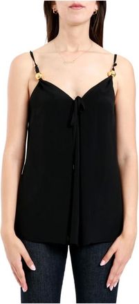 Simona Corsellini Femme, Tops, Noir, Taille: 40 FR Top &agrave; col en V