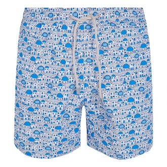 MC2 Saint Barth Lighting Micro Fantasy Santorini View Badeshorts - - Swimwear - Herren - Blau - 2XL
