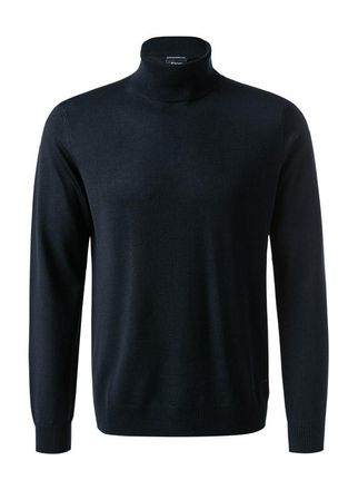 Joop Herren Pullover blau Merinowolle unifarben
