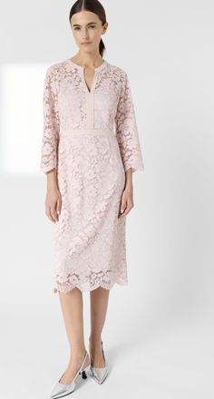 Gerard Darel Robe mi-longue en dentelle - RADIA - Nude