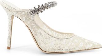 Jimmy Choo London Femme, Chaussures, Gris, Taille: 37 EU Bing 100 Heeled Mule