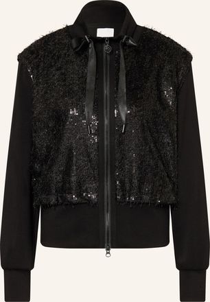 Sportalm Sweatjacke Mit Pailletten schwarz