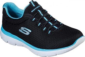 Skechers Baskets Dynamight pour femme, Black Turquoise Bktq, 43 EU