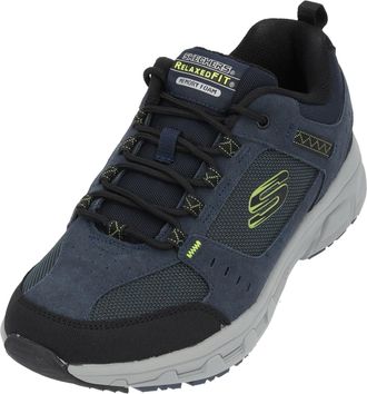 Skechers Mens OAK CANYON Sneakers, Blue (Navy Lime Nvlm), 7.5 (41.5 EU)