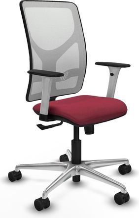 Piqueras y Crespo B&uuml;rostuhl mit Lendenwirbelst&uuml;tze, mit wei&szlig;en und schwarzen Armlehnen, ausgestattet mit 3 Positionen und Schneideschaum, mit Rollen von 65 mm, Nylon, W