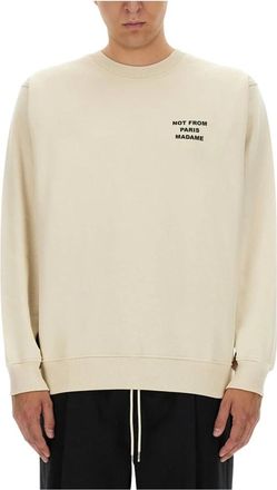 Dr&ocirc;le de Monsieur SweaT-shirt &agrave; slogan - Homme - Sweatshirts et sweats &agrave; capuche - Beige - Taille: XL