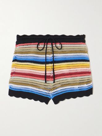 Alix of Bohemia Shea Shorts Aus Geh&auml;kelter Baumwolle Mit Streifenmuster - Mehrfarbig