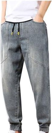 Generic Jean cool en coton extensible avec poches pour homme, coupe grande et haute, décontracté, tendance, pour le printemps et lhiver, a, 4XL