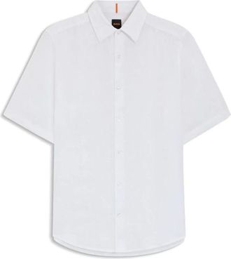 HUGO BOSS Homme, Chemises, Blanc, Taille: M Short Sleeve Shirt
