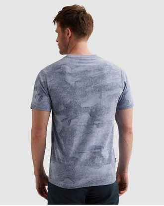 PME Legend T-Shirt Short sleeve r-neck single jersey aop mit Logo Stickerei