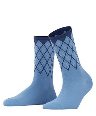 Burlington Mayfair W SO coton motif fantaisie 1 paire, Chaussettes Femme, Bleu (Cornflower Blue 6554), 36-41
