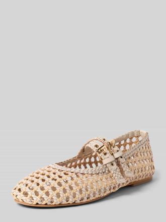 Inuovo Ballerinas aus Leder-Mix in Flecht-Optik