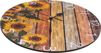 Hemobllo Wanduhr Mit Sonnenblumen- Leise Dekorative Wanduhr Im Minimalistischen Design Für Und Schlafzimmer Batterie