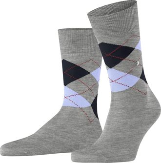 Burlington Herren Socken Manchester M So Baumwolle gemustert 1 Paar, Grau Concrete Melange 3615, 40-46