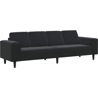 vidaXL Sofa Set Schwarz Samt vidaXL
