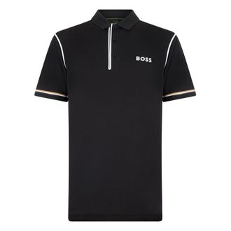 HUGO BOSS Paddytech Kurzarm-Polo - - Tops - Herren - Schwarzk - XL