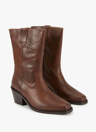Saison 1865 Bottes mi-hautes F&eacute;roce en cuir
