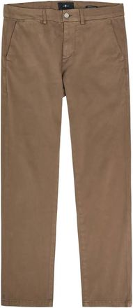 7 For All Mankind pantalon slim &agrave; taille mi-haute - Marron