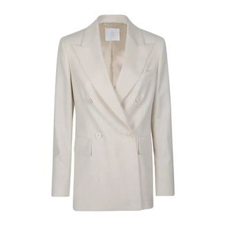 Eleventy Cremefarbene Flanelljacke mit Lurexfaden - - Jackets - Damen - Beige - L