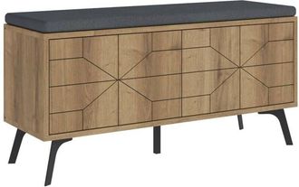 Dmora Schuhschrank Majoris, Schuhregal, Mehrzweck-Eingangsgarderobe, Möbel für Schuhe, 107x35 h55 cm, Eiche - Dmora