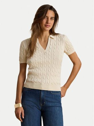 Lauren Ralph Lauren Poloshirt 200P14041001 Creme Regular Fit