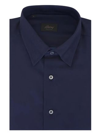 Brioni chemise &agrave; boutonni&egrave;re sur le devant - Bleu