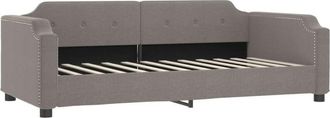 vidaXL Tagesbett Taupe 90x200 cm Stoff Vidaxl