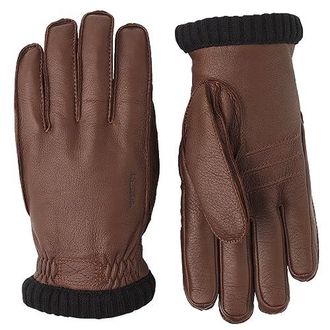 Hestra Gants Deerskin Primaloft Rib Homme - avec doigts doublure Hiver automne-hiver - 10 HS marron fonce