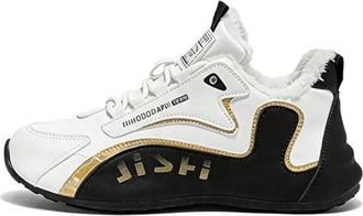 Generic Chaussures de course &agrave; pied tendance pour homme - Chaudes - Antid&eacute;rapantes - Pour activit&eacute;s de plein air, voyages et marche, Noir, 43 1/3 EU