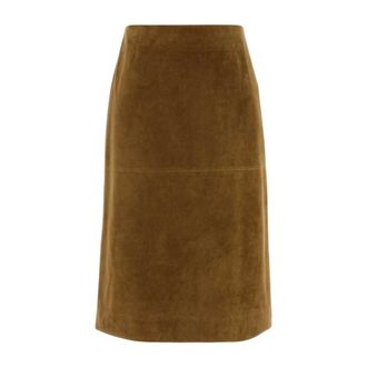Jil Sander Jupe en daim - Femme - Jupes - Brun - Taille: 42 FR