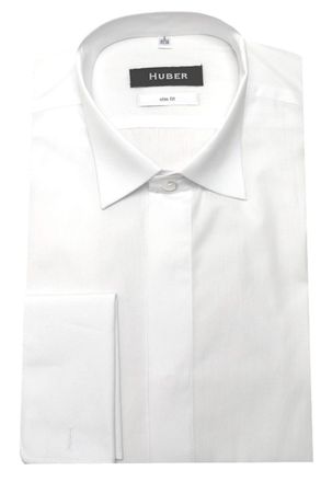 Huber Smokinghemd Slim Fit Weiss XXL