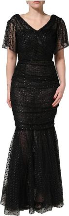 Dolce & Gabbana Femme, Robes, Noir, Taille: 38 FR Robes