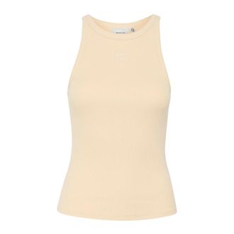 Gestuz Logo Tank Top Butter Gelb - - Tops - Damen - Gelb - L