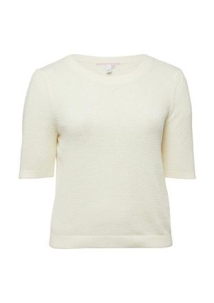 QS by s.Oliver Kurzarmpullover Strickpullover Strukturierter Pullover