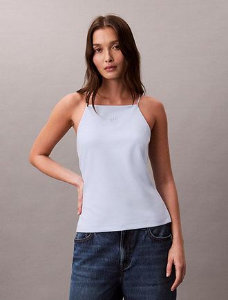 Calvin Klein Camisole Aus Milano-jersey - Breezy Blue - Damen - XXS