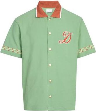 Dr&ocirc;le de Monsieur Chemise brod&eacute;e &agrave; manches courtes en coton