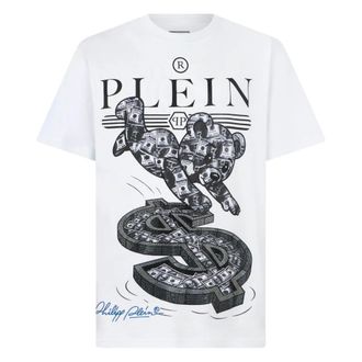 Philipp Plein Homme, Tops, Blanc, Taille: M T-Chemises