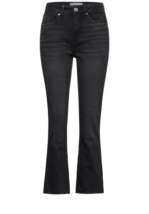 Street One Damen A377999 Jeans Bootcut Leg, Black Soft Wash, 31W / 26L