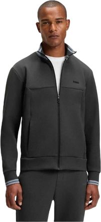 HUGO BOSS Trainingsjacke f&uuml;r Herren, Regul&auml;r, Lang&auml;rmlig (Dunkelgrau)