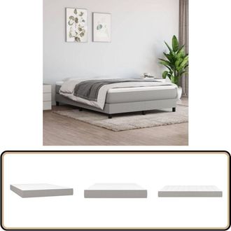 vidaXL Vidaxl - Matelas de lit à ressorts ensachés Gris clair 140x200x20 cm - Matelas à Ressorts Ensachés - Matelas Confortable - Matelas Support Moyen